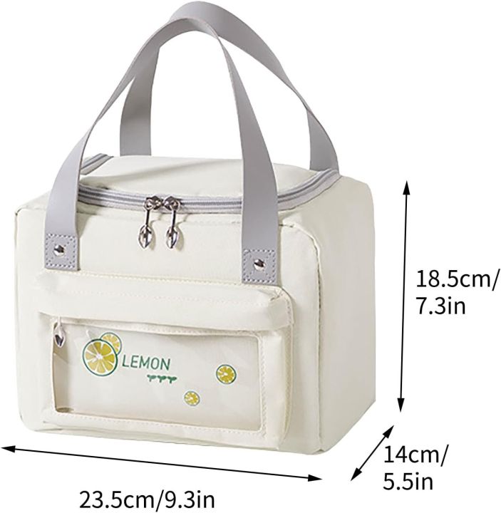 MMTS Insulation HOT and COLD Lunch Bag Aluminum film Bag Lemon Design ...