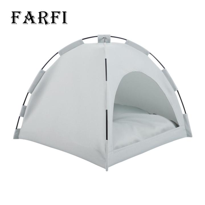 Outdoor Cat Bed Portable Cat Bed with Canopy Elevated Pet Cot for ...