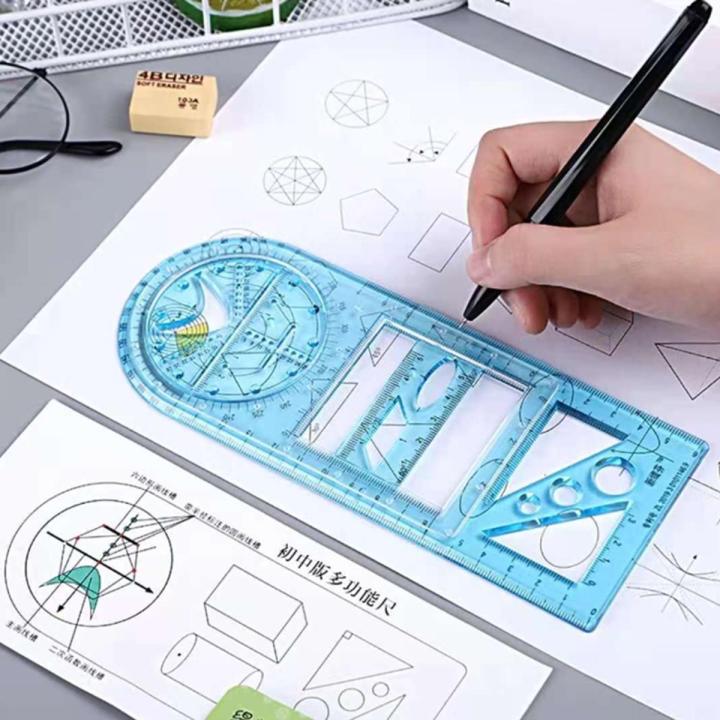 Multi-function ruler geometric figure function drawing ruler elephant ...