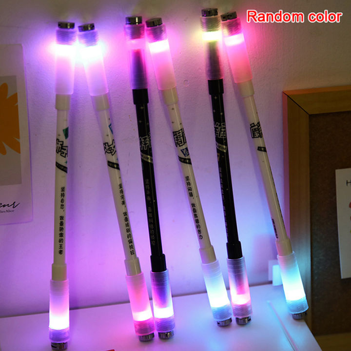 Cute 12 Constellations Rotating Led Flash Gel Pen Gaming Spinning Pen ...