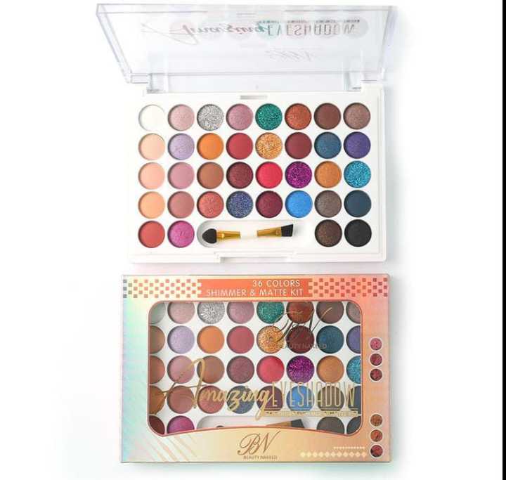 Professional 36 Color Eyeshadow Palette | Glowing face Matte Eyeshadows ...