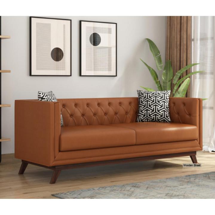 Berlin 3 Seater Sofa Leather Ginger Bread Daraz Pk