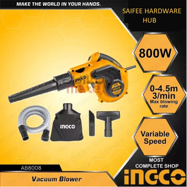 INGCO 2 in 1 Vacuum Blower 800W Dust Extractor CPU Blower AB8008 | Daraz.pk