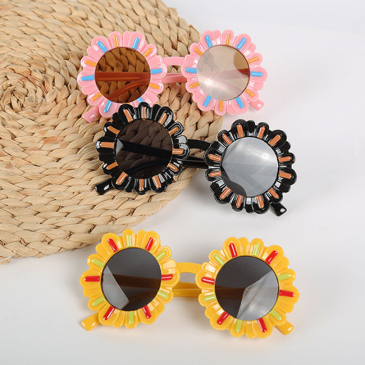 Cute Sunflower Baby Sunglasses Colorful Fashion Boy Girl Anti-UV ...