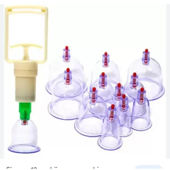 Hijama Cup Kit 12 Pcs- Cupping Aid Therapy Plastic Cups Kit With Pump ...