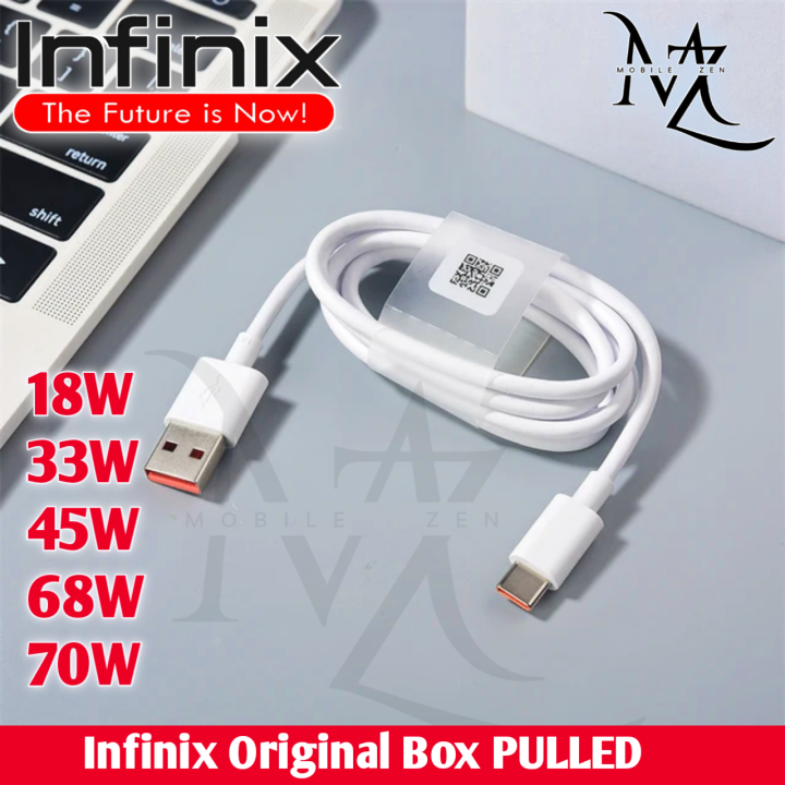 Original Infinix Type-C Fast Charging Cable 70W 68W 45W 33W USB C Data ...