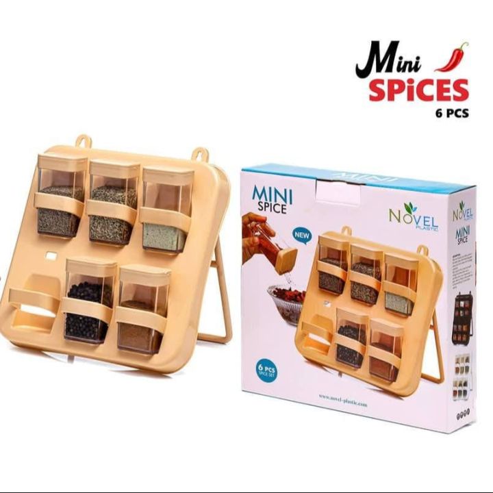 Multipurpose Mini Spice Jars 6pcs Set – Airtight Seasoning Containers ...