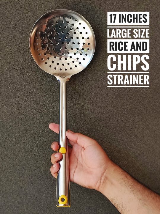 Stainless Steel rice strainer fries strainer Oil Filter Hanging Frying ...