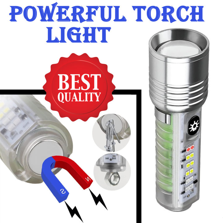 Genuine Powerful Mini USB Rechargeable Torch – Best Long Range 7 Modes ...