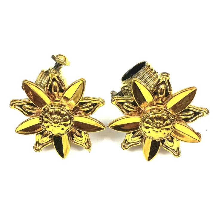 PAIR OF CURTAIN ROD ENDS FLOWER SHAPE, 25MM FLOWER SHAPE ROD END IN ...