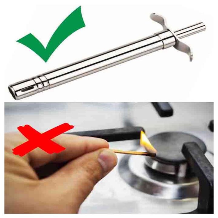 Kitchen Lighter SS Metal - Gas Stove Lighter - No Fuel No Batteries No ...
