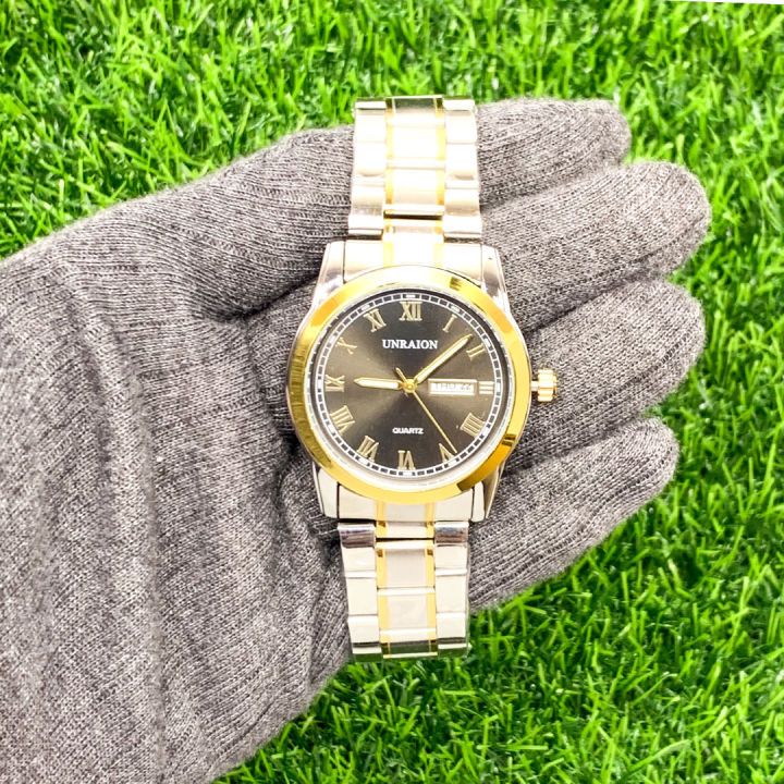 UNRAION Fashion Luxury Analog Quartz Stainless Steel Men’s Watch | Daraz.pk