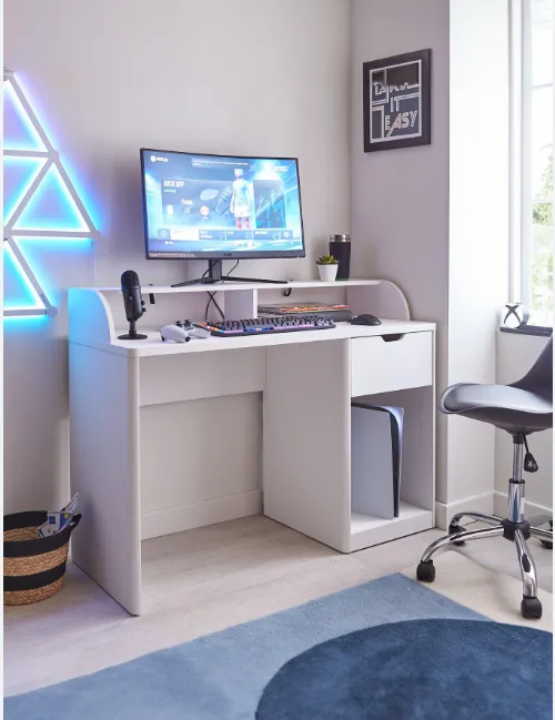 Home office desk,OFFICE TABLE, Modern Wood Computer Gaming Desk, Office ...