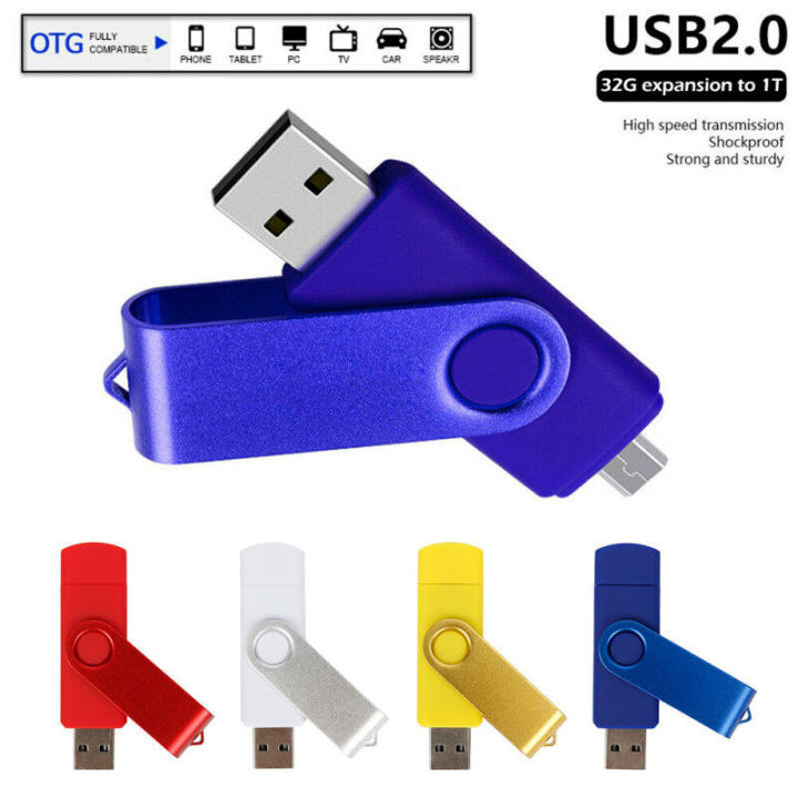 Rotate OTG metal U disk 2 IN 1 micro USB flash drive AndroidUSB flash ...