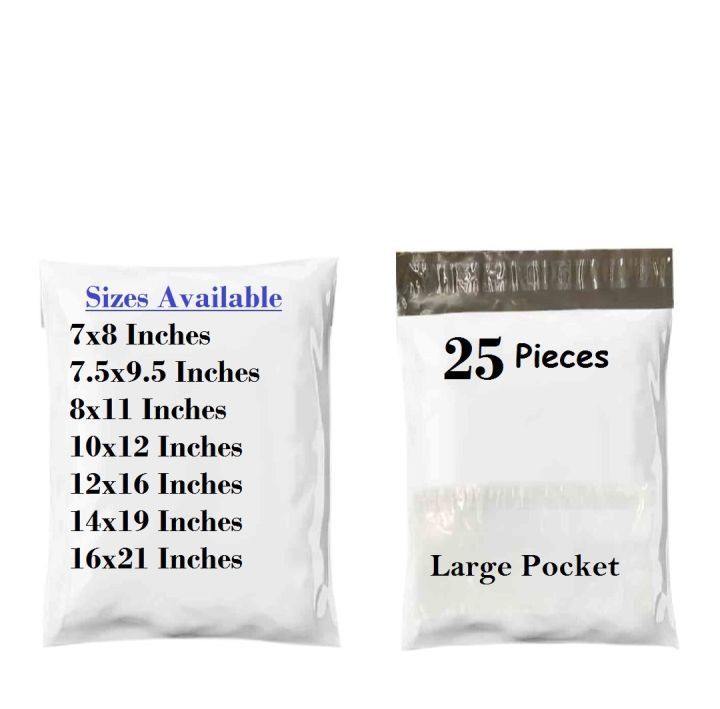 25 Pcs Address Label Pocket Flyer Courier Bags Mailing Bags Shipping ...