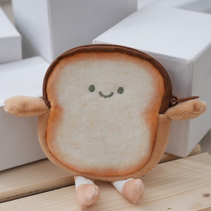 Creative Funny Toast And Bread Zero Wallet Cheese Bag Pendant Wallet ...