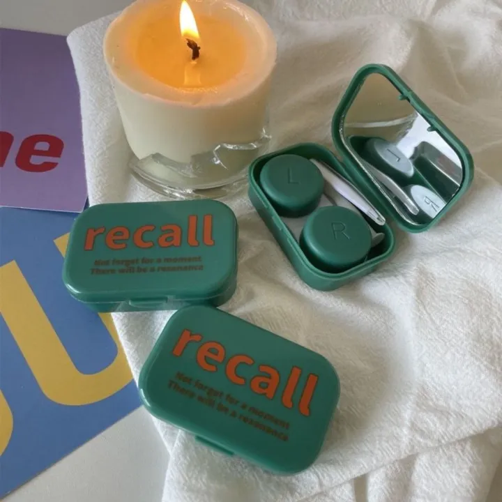 Fashion Letter Contact Lens Case Portable Cute Lens Nursing Tool Simple ...