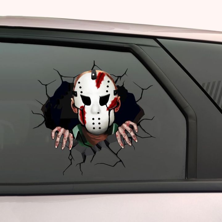 Halloween Horror Figures Peeking Sticker for Cars, 3D Classic Horror ...