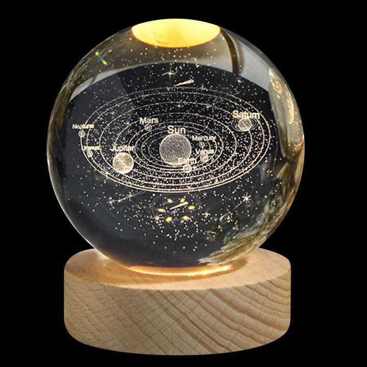 Crystal Ball LED Lamp – Beautiful 3D Night Light Decoration/💡 3D ...