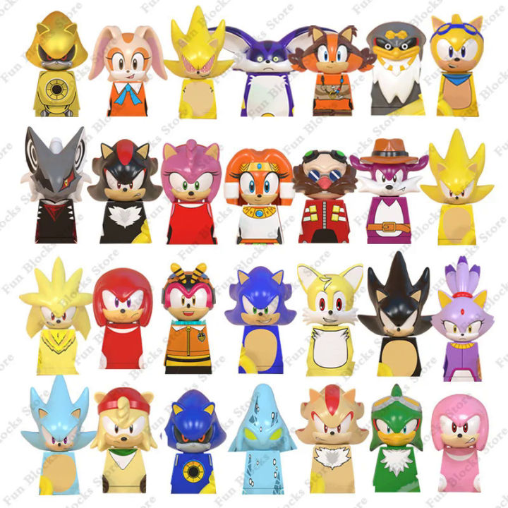 Classic Movie Sonic Hedgehog Building Blocks anime Bricks Amy Rose Ray ...
