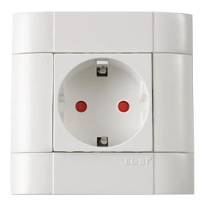 ELBi Fino Childproof Earthed Schuko Socket. Made in TURKEY. Switch ...