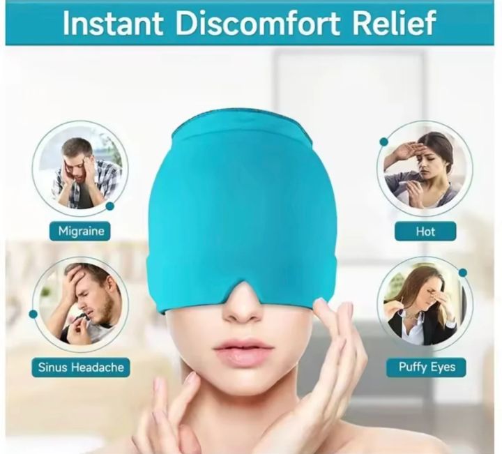 Migraine Relief Cap | Headache Ice Wrap | Puffy Eye Cold Mask ...