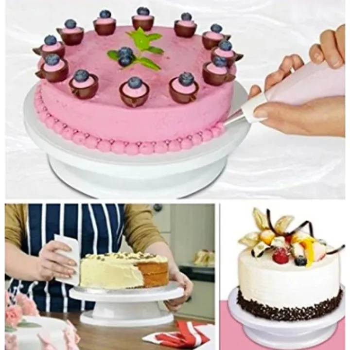 Cake Stand, Rotating Cake Decorating Stand Revolving Pottery Stand ...