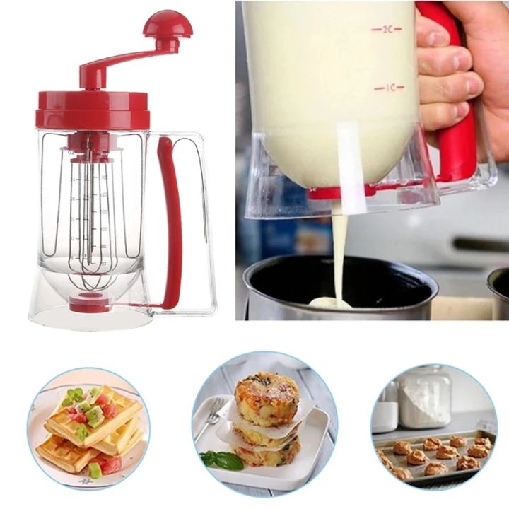 Pan Cake Machine Hand-held Manual Pancake Cupcake Batter Mixer ...