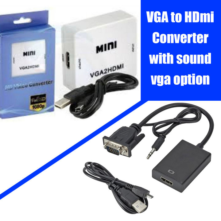 VGA to HDMI Adapter Converter Cable - Full HD 1080p with Audio Support ...