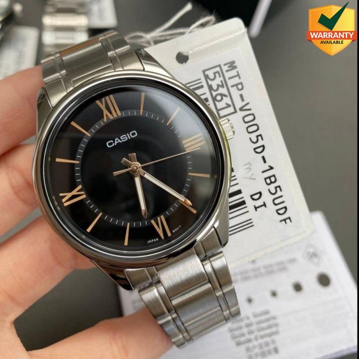Original Casio - MTP-V005D-1B5UDF - Stainless Steel Wrist Watch for Men ...