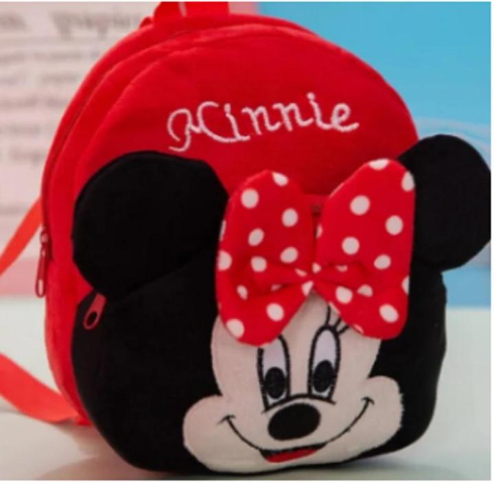 Red Minnie Mouse Cartoon Kids Plush Backpacks 12 inch | Daraz.pk