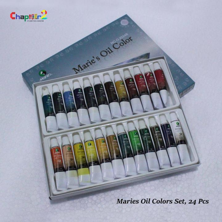 oil paints set of 24 pcs (Multicolor maries oil colors ) | Daraz.pk