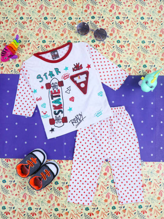 3Mth - 9Mth Star Red Baba Suit For Newborns HG NBS98 | Daraz.pk