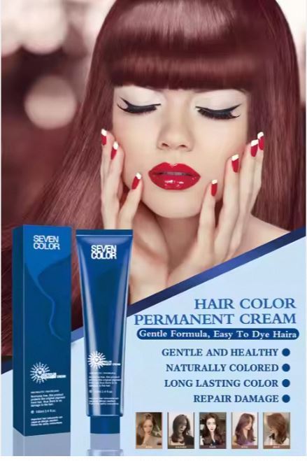 SEVEN COLOR 77/0 Color Natural Professional Hair Color Cream – Rich ...