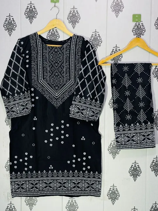 new Trendy Chunri Style 2Pc suits for girls and women's | Daraz.pk