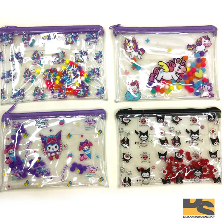 Cute PVC Unicorn and Kuromi zipper scratch proff premium quality cute ...