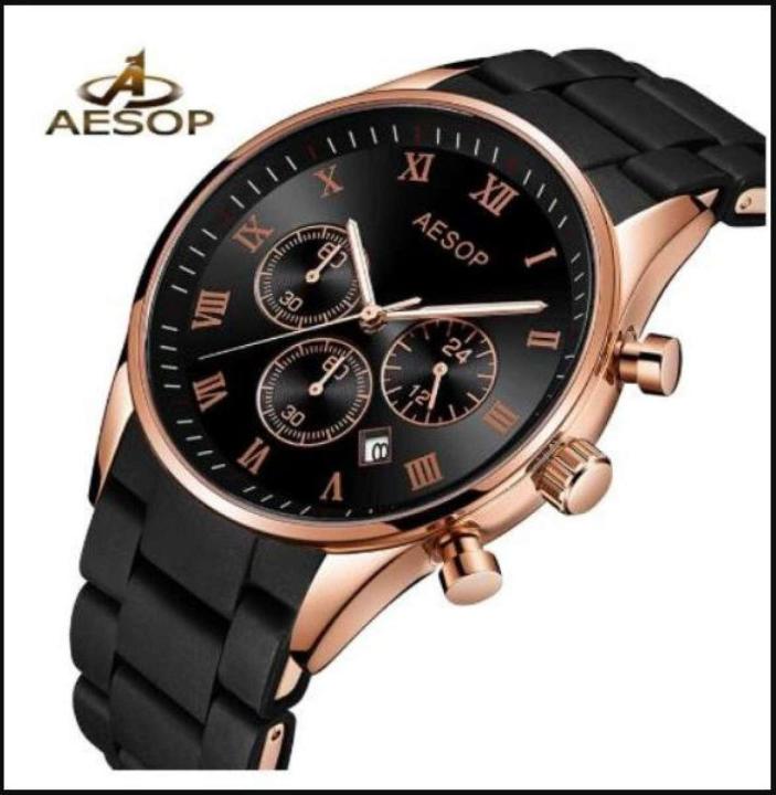 AESOP-Sport Quartz-Chronograph,Time Hour Clock Wrist Watch | Daraz.pk