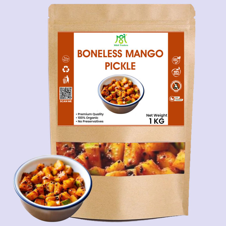 Premium Quality Home made Boneless Mango Pickle | Kutra Amm Achar 1 Kg ...