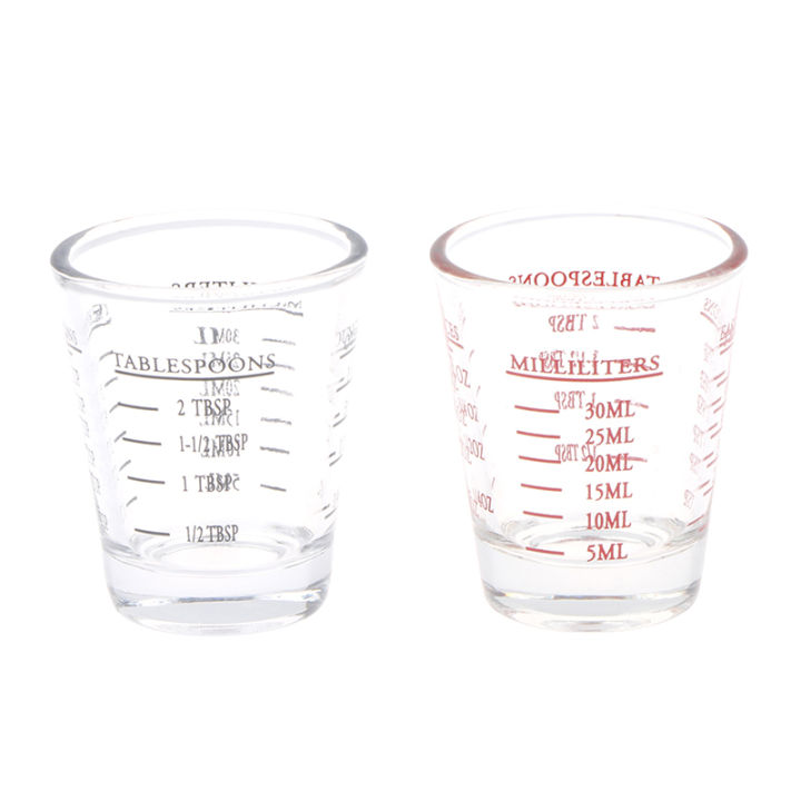 1Pc 30 ML Glass Measuring Cup With Scale Shot Glass Liquid Glass Ounce ...