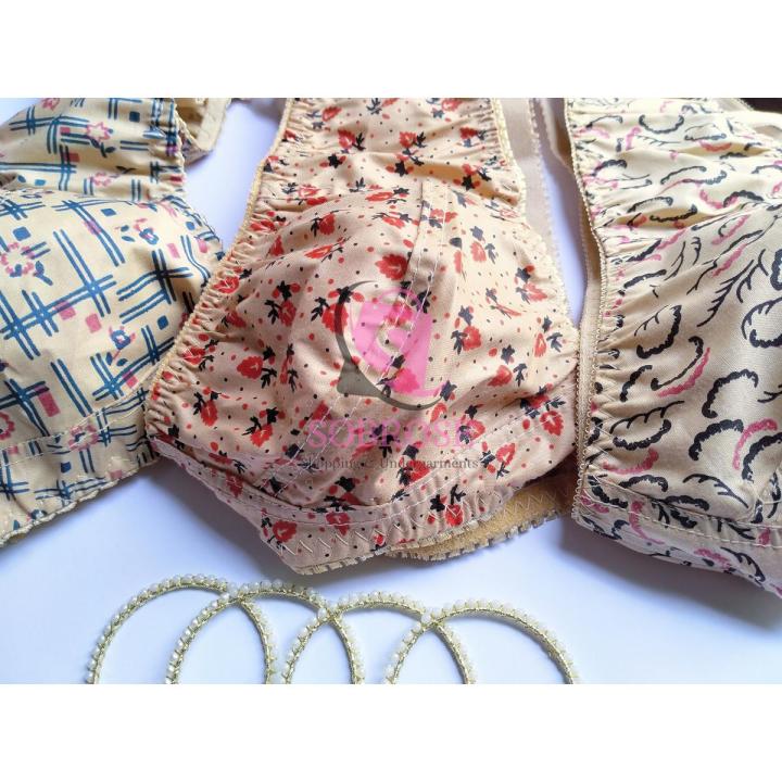 Non Padded Bra for Women with Classic Cotton Printed Bra for Girls with ...
