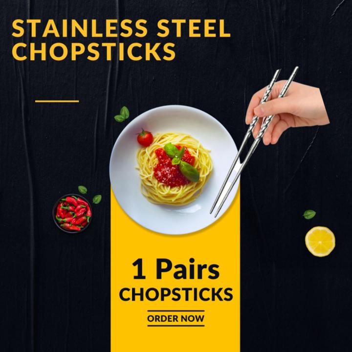 Chinese Chopstick Stainless Steel Spiral and Plain Chopsticks 8.8 ...