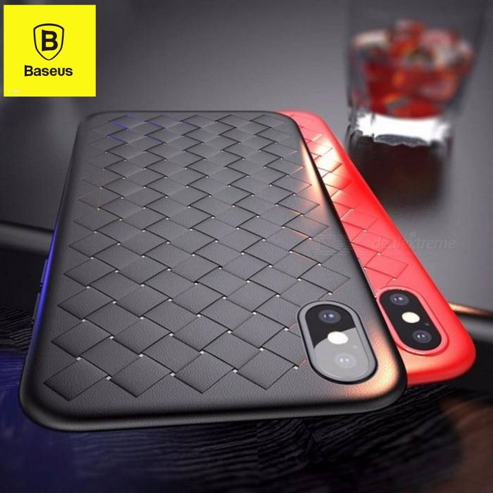 BASEUS iPhone X / XS Stylish Luxury BV WEAVING Protective Case TPU ...