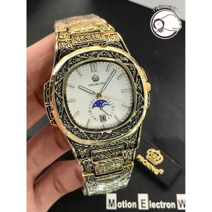 Mens Watch Premium Quality Engraving Model Quartz Machine Date Working ...