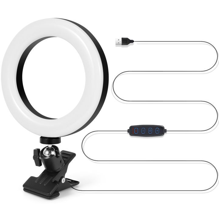 6.0inch Selfie Ring Light with Monitor Clip-on Video Conference ...