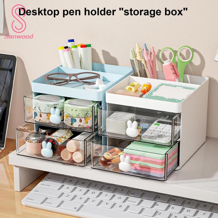 Stationery Container Multifunctional Desk Cosmetics Toiletry Organizer ...