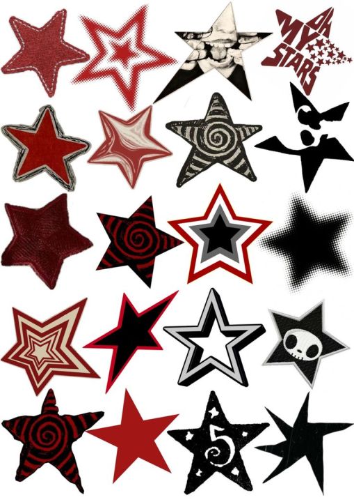 Pack of 4 Red Aesthetic Sticker Sheets – 15x10cm A6 PVC Sheets (Uncut ...