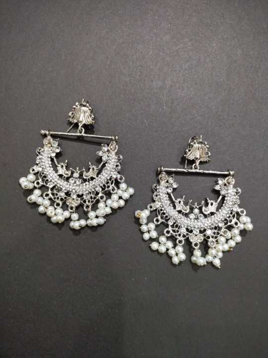 New Style Silver Chand Bali Style Earring For Girls & Woman | Daraz.pk