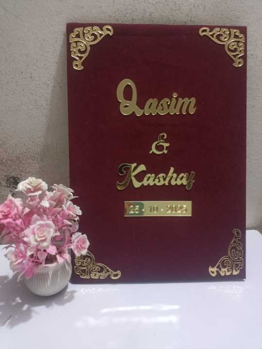 Customized Nikkah Booklet. Nikah Book. Personalized Nikah Booklet With ...