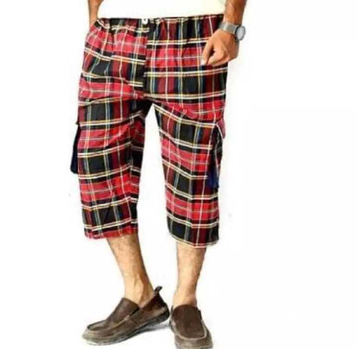 Summer Cotton Quarter Shorts For Men - With Two Side Pockets Only ...