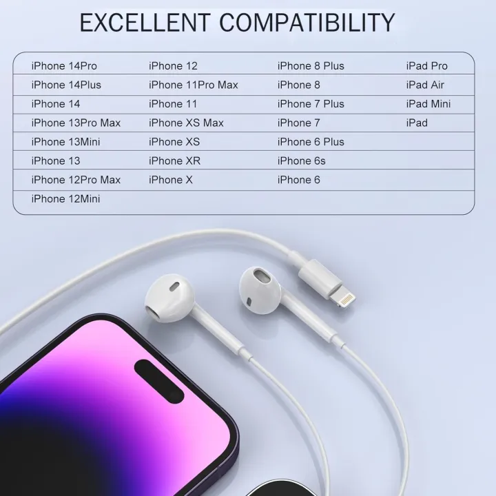 IP Lightning Handfree | Earphones | In-Ear Headphones for IP , IP ...